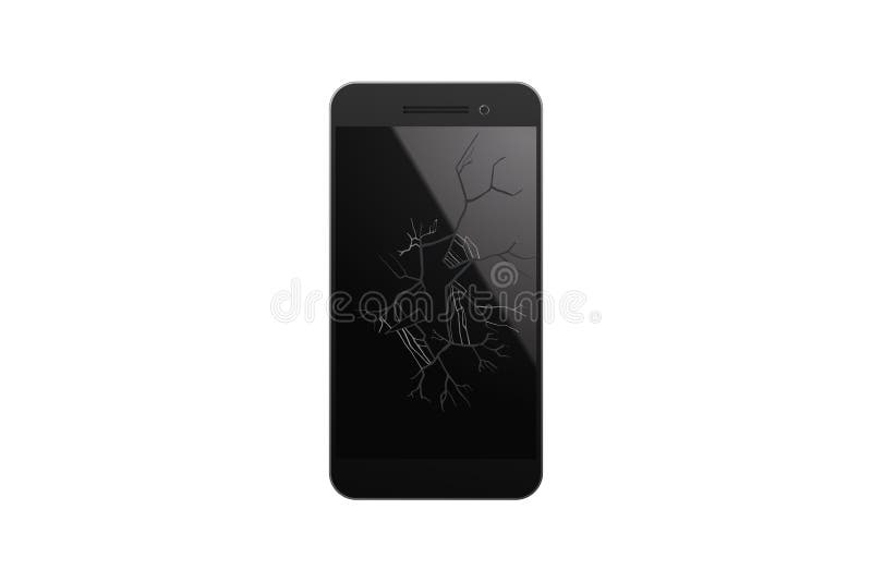 Smartphone screen smashed stock vector. Illustration of icon - 172063462