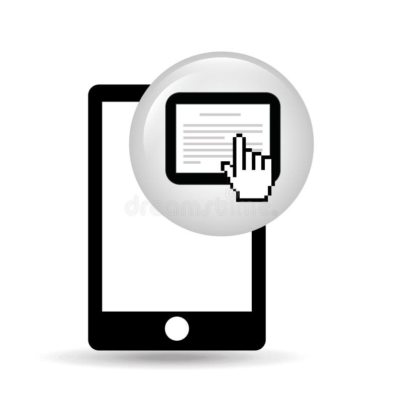 Smartphone Screen Touch Document Stock Vector - Illustration of ...