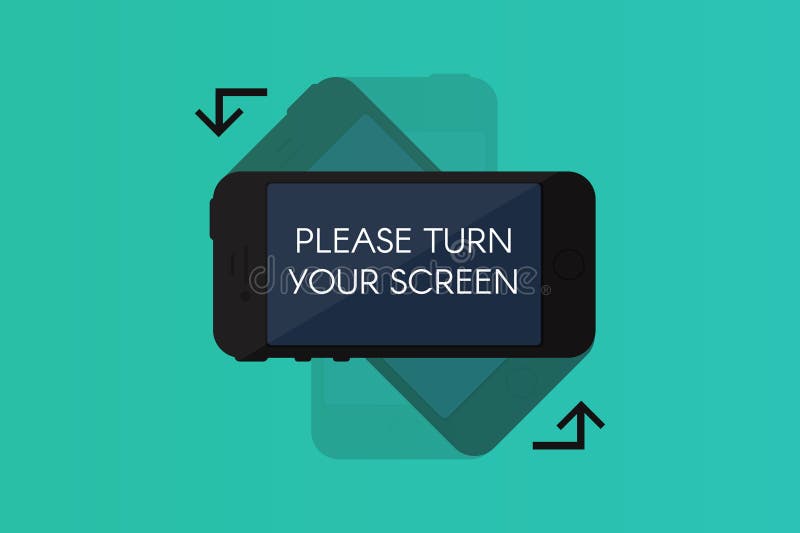 Smartphone Screen Turning Mobile Phone Stock Illustration ...