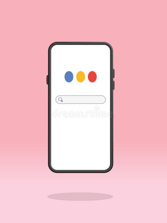 Smartphone Search Engine Bar on Screen Stock Vector - Illustration of ...