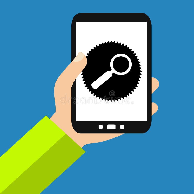 Smartphone: Search - Flat Design Stock Illustration - Illustration of ...