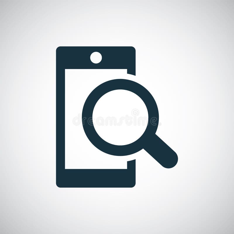 Smartphone Search Icon for Web and Stock Vector - Illustration of flat ...