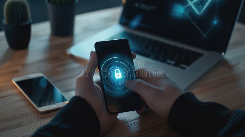 The Smartphone with Security Lock. AI Generated Stock Image - Image of ...