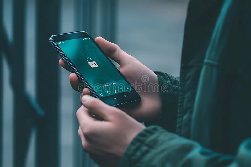 Smartphone Security Lock Screen Stock Illustration - Illustration of ...