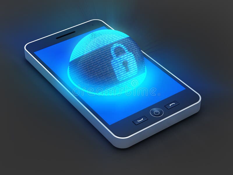 Smartphone security stock illustration. Illustration of element - 49918673
