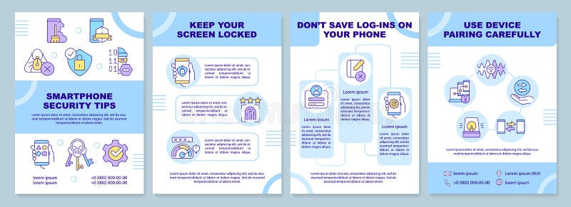 Smartphone Brochure Flyer Design Template Stock Vector - Illustration ...