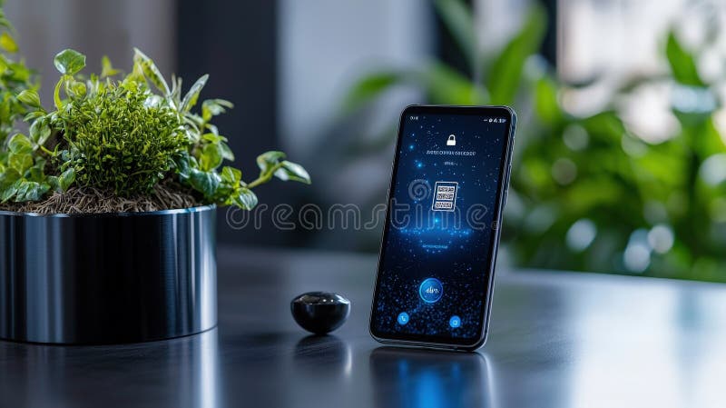 Smartphone Security Verification Code Entry Screen Indoor Digital ...