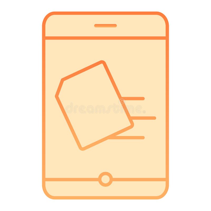 Smartphone Sending Document Flat Icon. File Transfer on Phone Vector ...