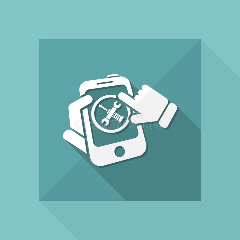 Smartphone setting icon stock vector. Illustration of contact - 119146072