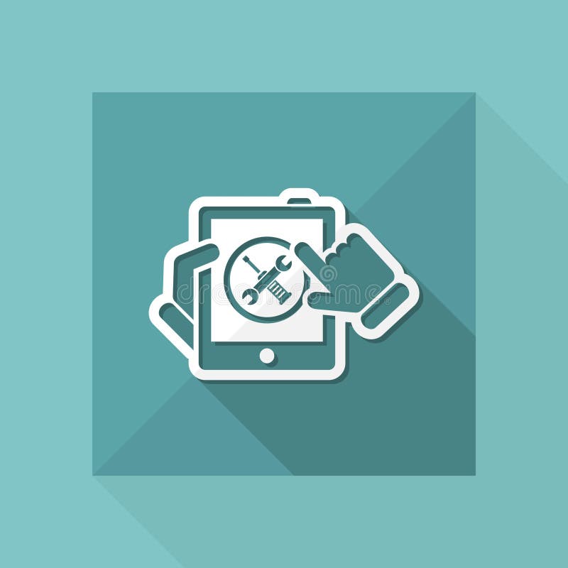 Smartphone setting icon stock vector. Illustration of mobile - 119146421