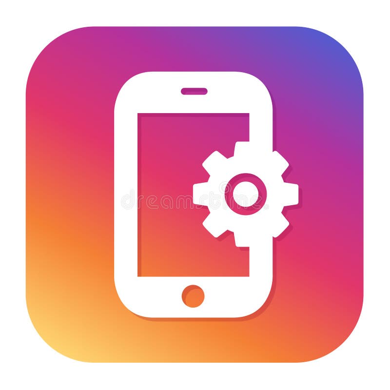 Smartphone Settings Doodle Icon, Vector Color Line Illustration Stock ...