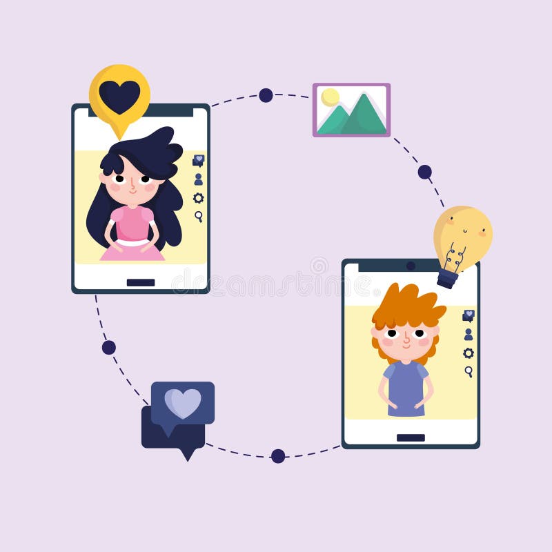 Smartphone sharing app stock vector. Illustration of smartphone - 219370338