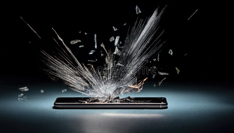 Smartphone Shatters Dramatically in Slow Motion, Showcasing Striking ...