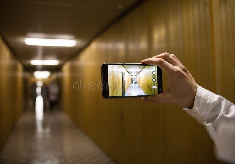 Smartphone Shooting a Group of People Stock Image - Image of bokeh ...