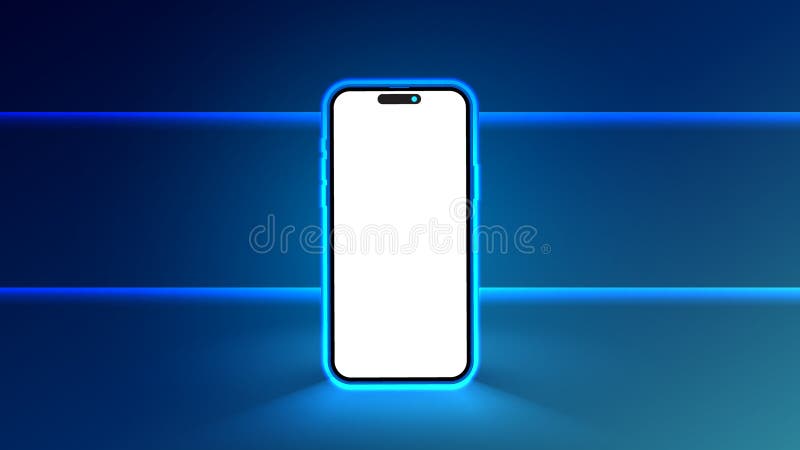 Smartphone Showcase with a Glow of Light in the Background Stock Vector ...