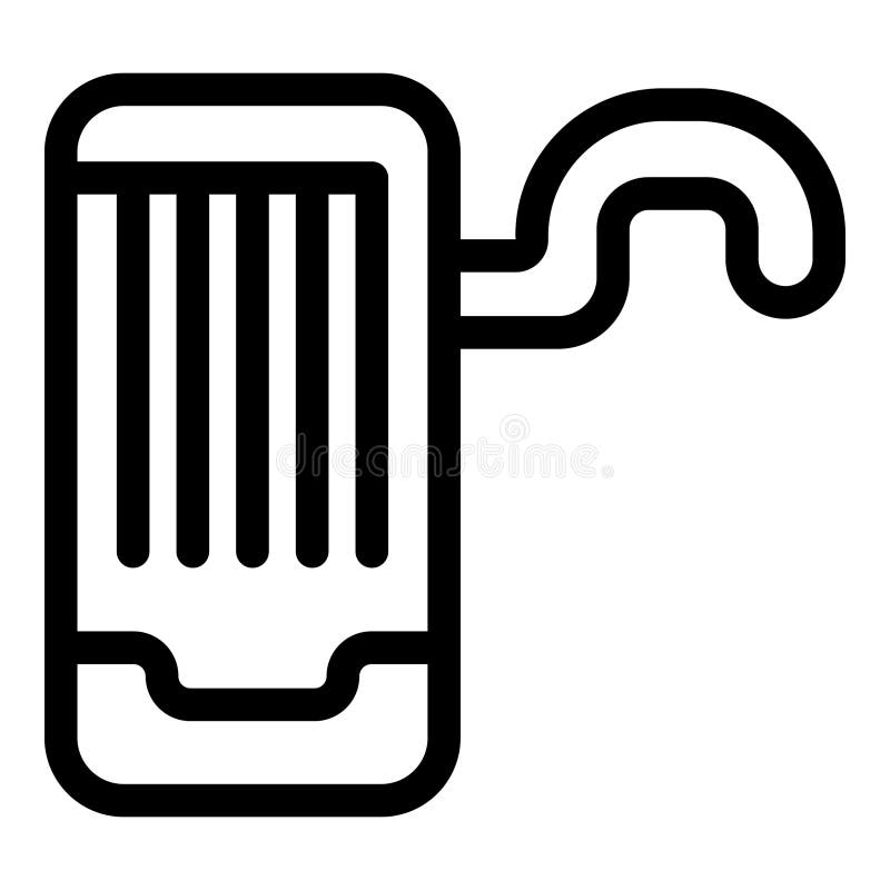 Smartphone Showing Barcode with Hook for Hanging on Wall Stock Vector ...