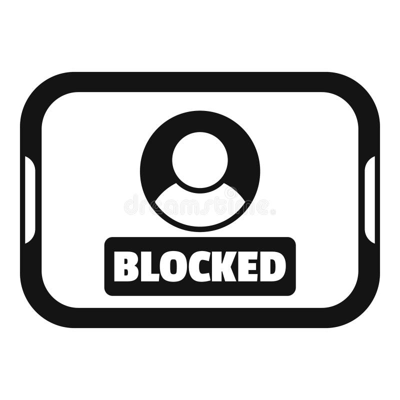 Smartphone Showing Blocked User Profile Icon Stock Vector ...