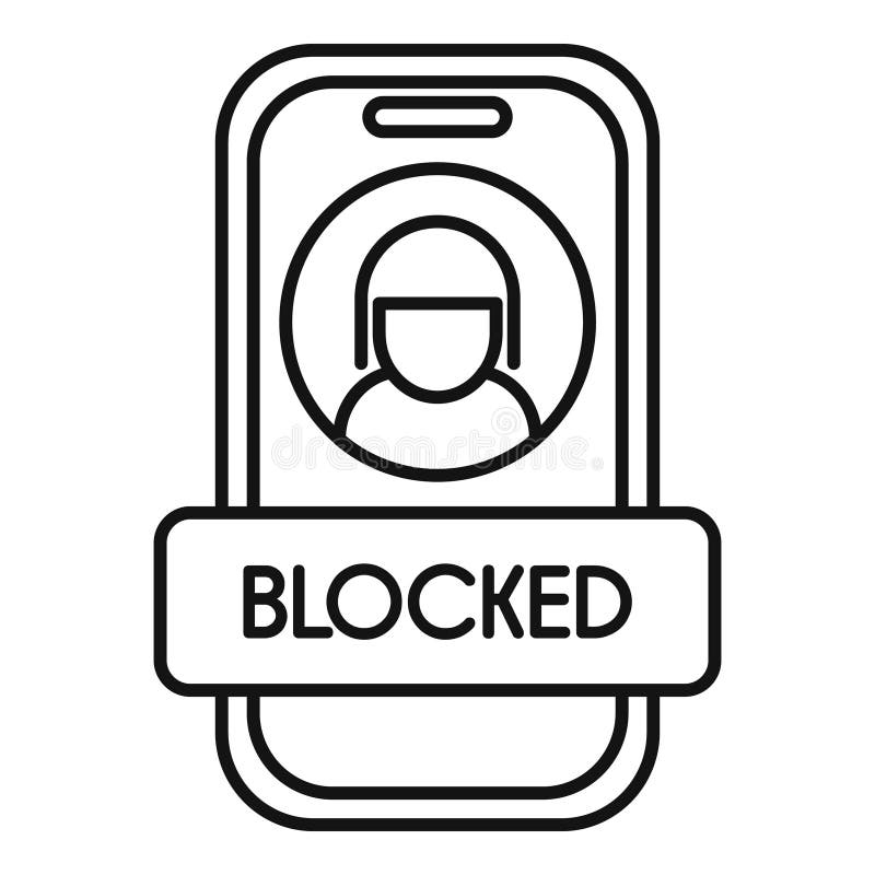 Smartphone Showing Blocked User Profile for Online Security Stock ...