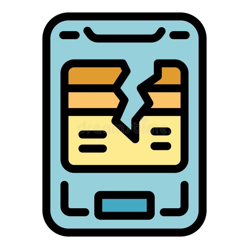 Smartphone Showing Broken Screen with Crack Displaying Internal Parts ...