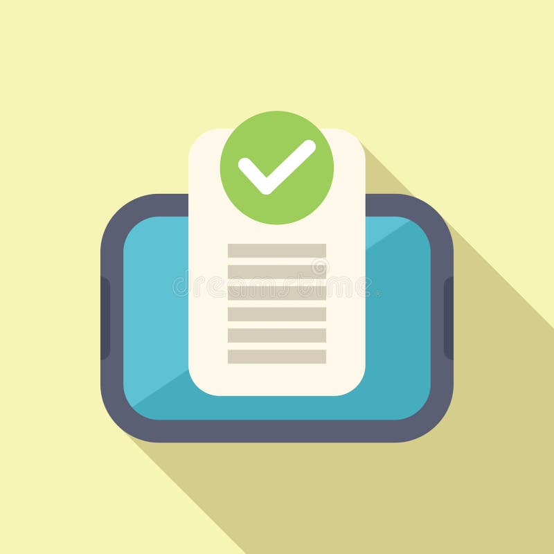 Smartphone Showing Completed Checklist with Green Check Mark Icon Stock ...