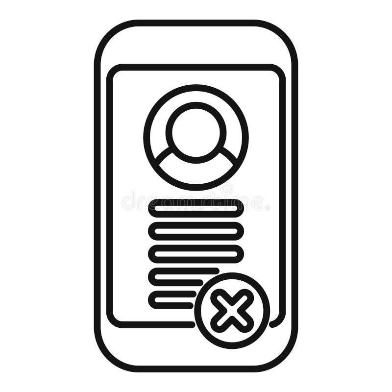 Smartphone Showing Deleting User Profile Icon for Mobile App Stock ...