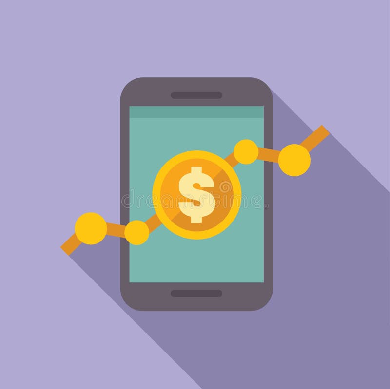 Smartphone Showing Growing Dollar Currency Statistics Chart Stock ...