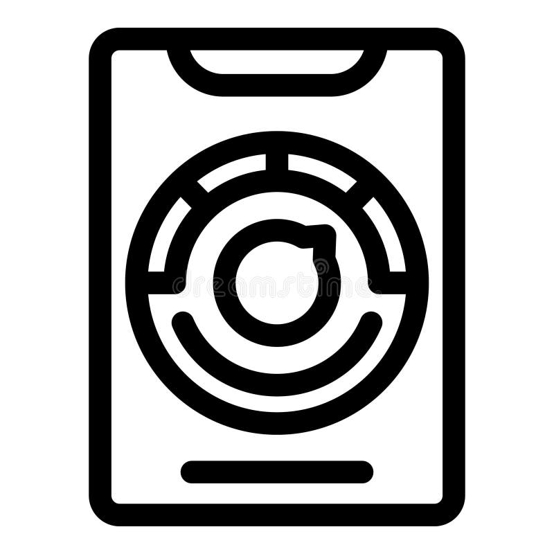 Smartphone Showing Loading Status with Circle Divided in Sectors Stock ...