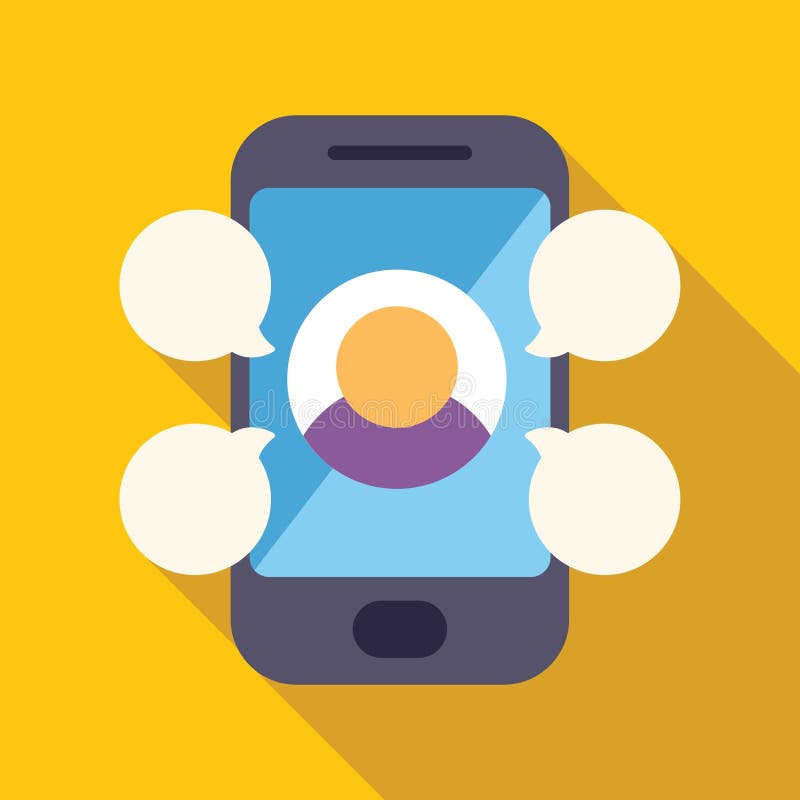 Smartphone Showing Online Forum or Social Media Profile with Speech ...