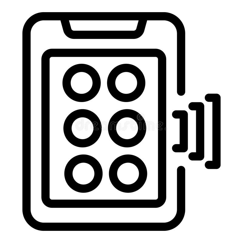 Smartphone Showing Password Protecting Access with Circles and Brackets ...