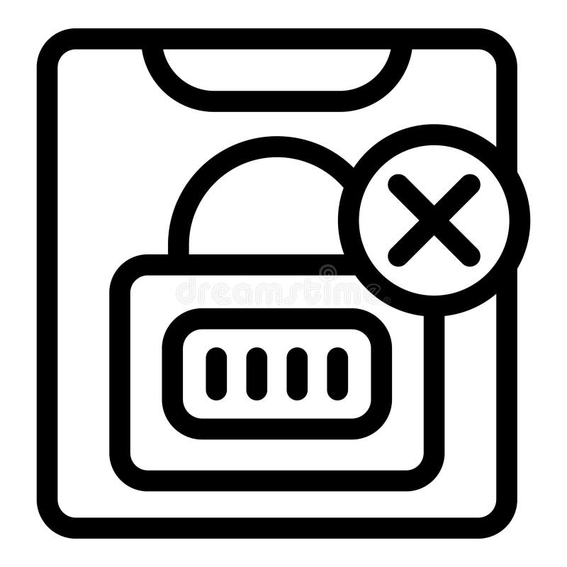 Smartphone Showing Security Warning with Lock Icon and Cross Mark Stock ...