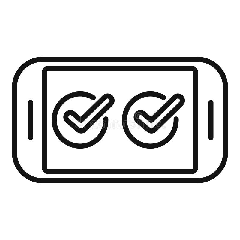 Smartphone Showing Two Check Marks for Successful Verification Stock ...