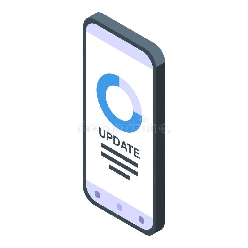 Smartphone Showing Update Status with Downloading Progress Bar Stock ...