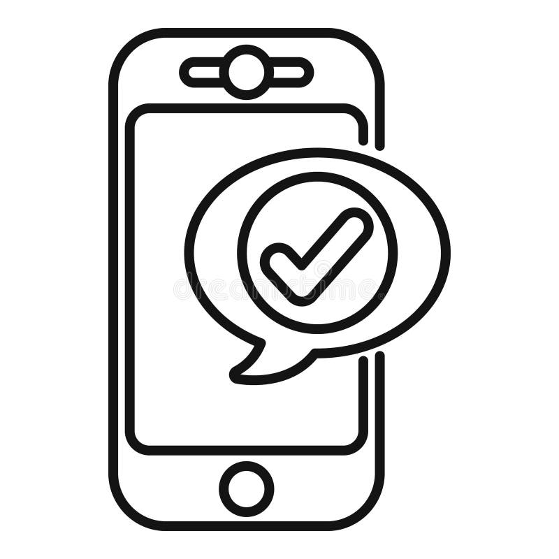 Smartphone Showing Validation Message with Check Mark Icon Stock ... Smartphone Showing Validation Message with Check Mark Icon Stock ...