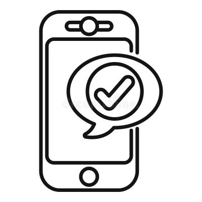 Smartphone Showing Validation Message with Check Mark Icon Stock ...