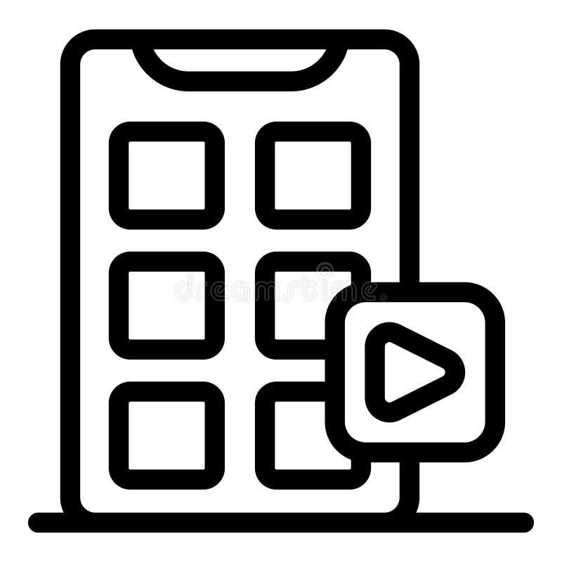 Smartphone Showing Video Player App Icon Stock Illustration ...