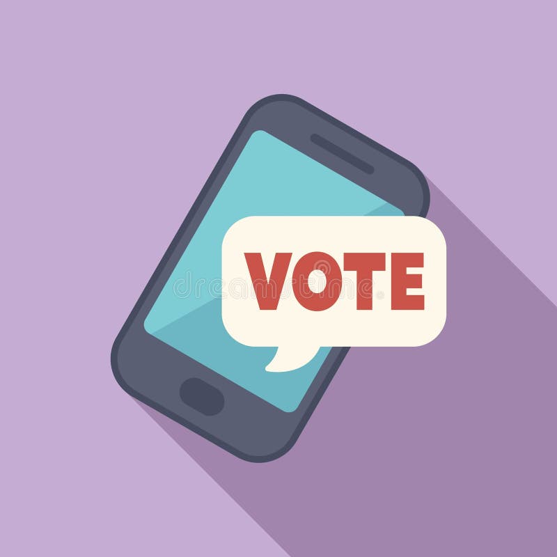 Smartphone is Showing Vote Message on Screen for Election Day Stock ...