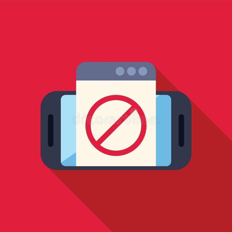 Smartphone Showing Website with Error Symbol on Screen for Application ...