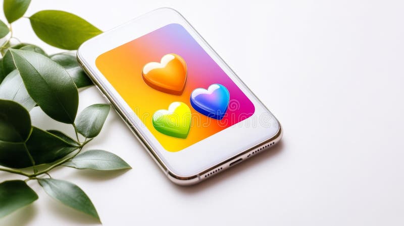 Smartphone Showing Wellness App Interface on White Background Stock ...