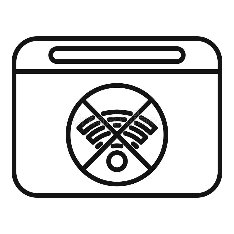 Smartphone Showing Wifi Off Symbol on Its Screen Stock Illustration ...