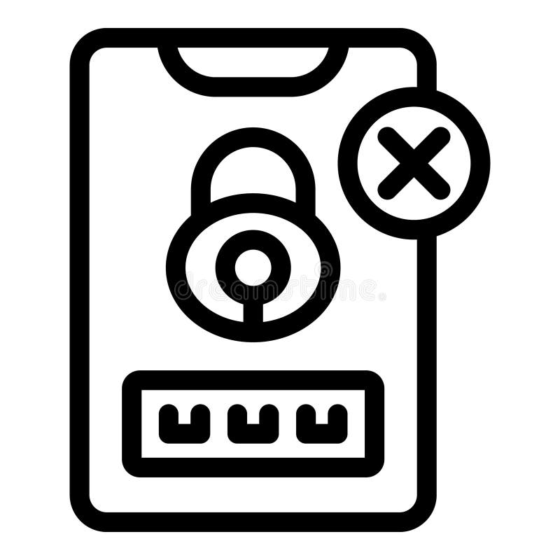 Smartphone Showing Wrong Password with Padlock Icon Stock Vector ...