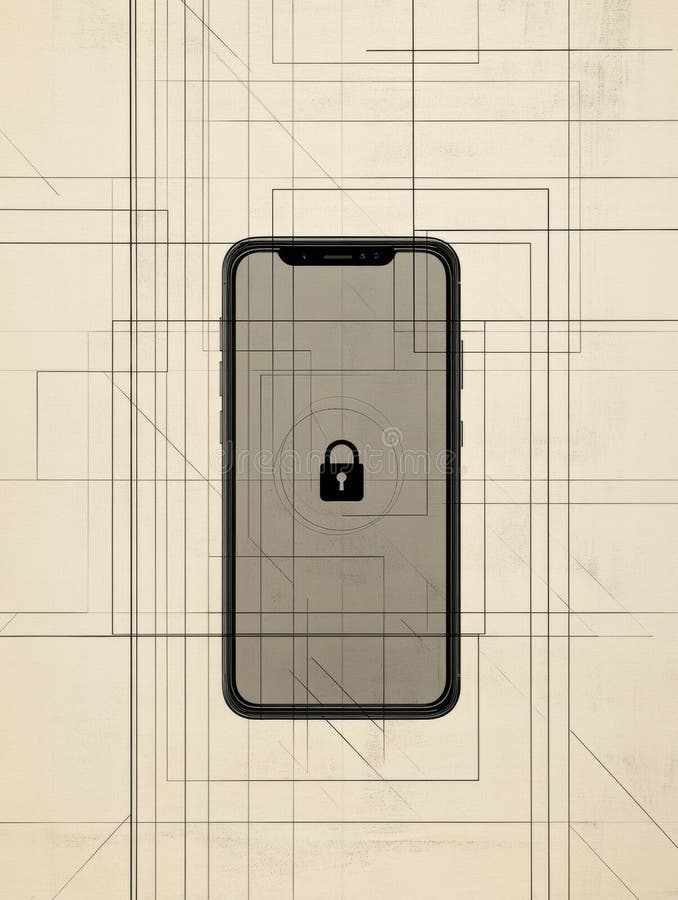 A Smartphone Shows a Lock Icon on Its Screen, Representing a Locked ...