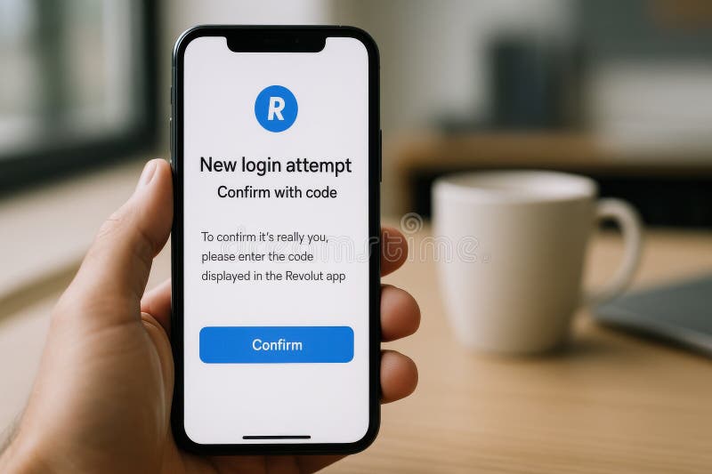 A Smartphone Shows a Security Alert for New Login Confirmation Using ...
