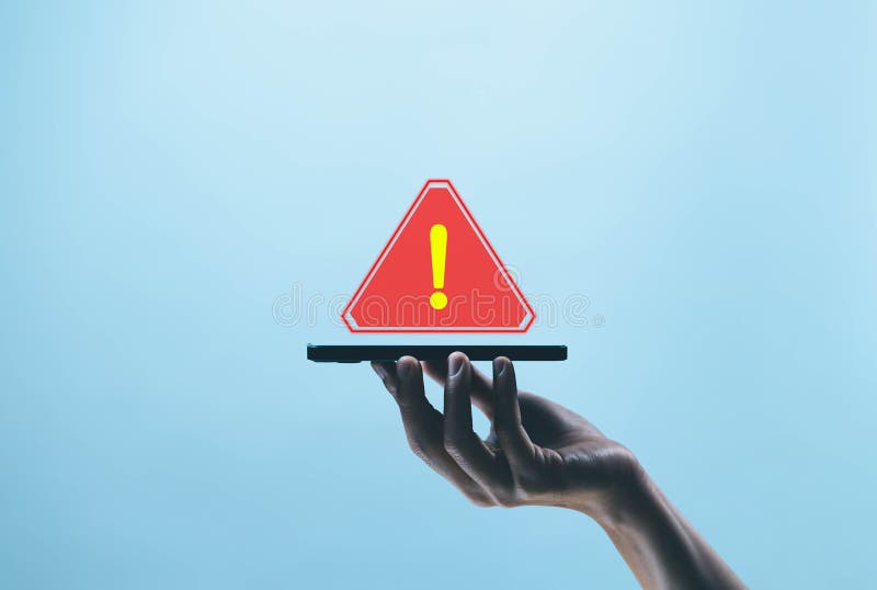 Smartphone Shows a Warning Sign of System Failure, Notification Spam ...