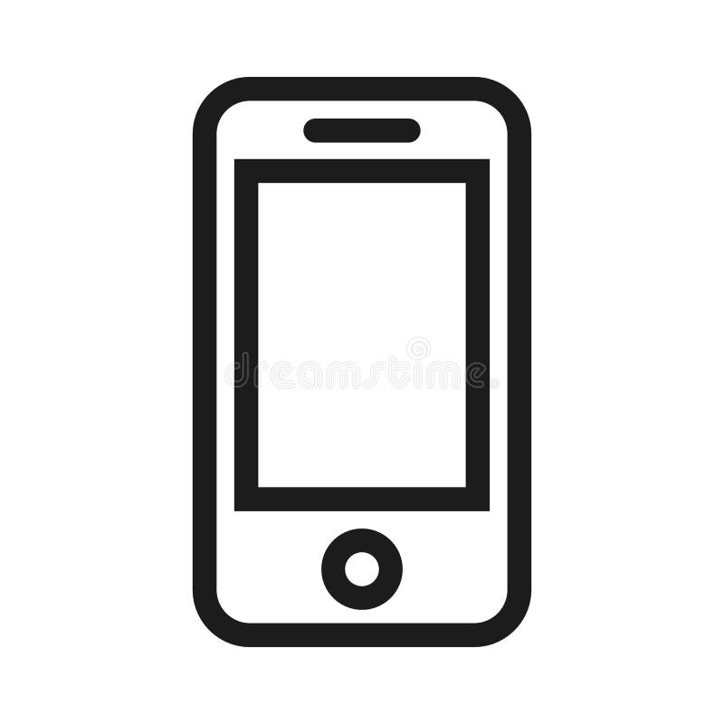 Smartphone Sign Symbol Phone Simple Clip Art Vector Illustration on ...