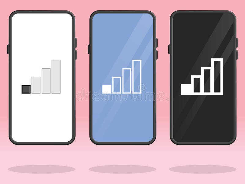 Smartphone Signal Low Reception 1 Bar Stock Vector - Illustration of ...