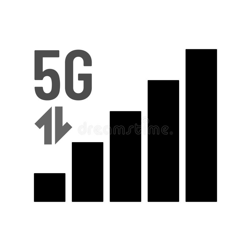 Smartphone Signal Reception Panel Bar. Mobile Communication 5g Vector ...