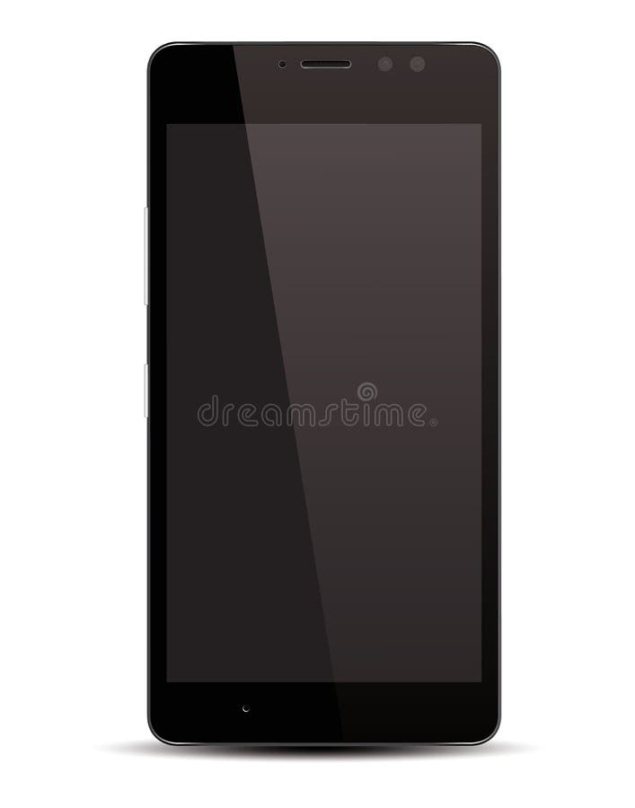 Smartphone Silouette, Front View of Mobile Phone Stock Illustration ...
