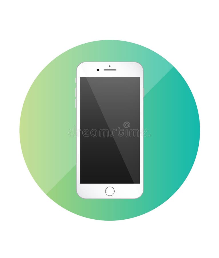 Smartphone Single Flat Icon. Green Icon for Application Stock Vector ...