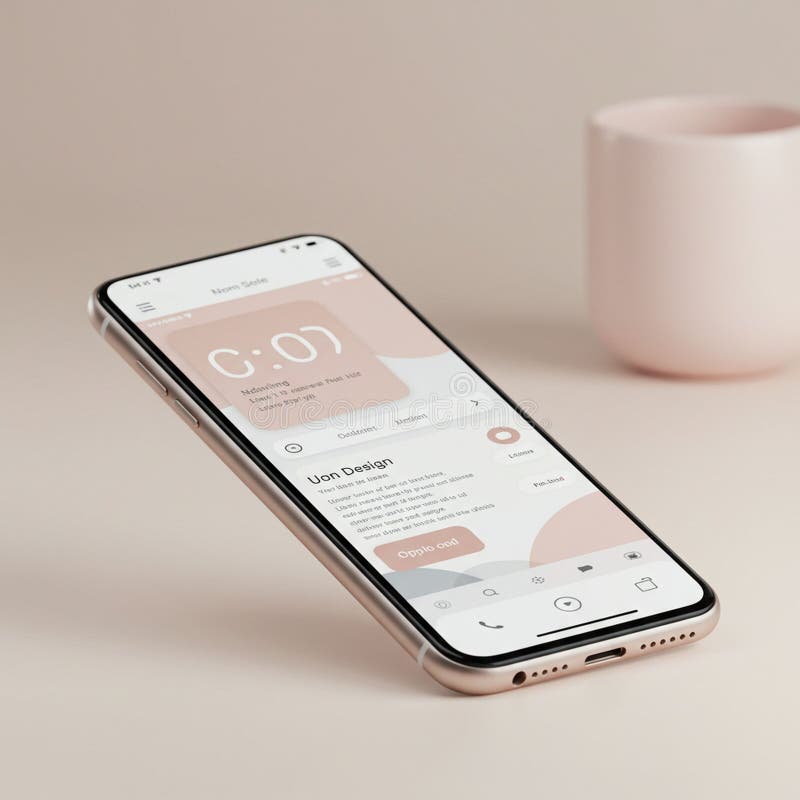 A Smartphone with a Sleek Design, Featuring a Rose Gold Frame and a ...
