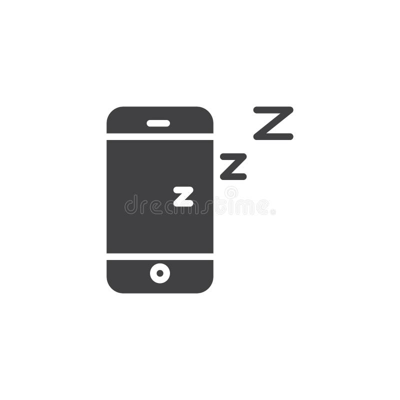 Sleep Mode Button Vector Icon Stock Vector - Illustration of single ...
